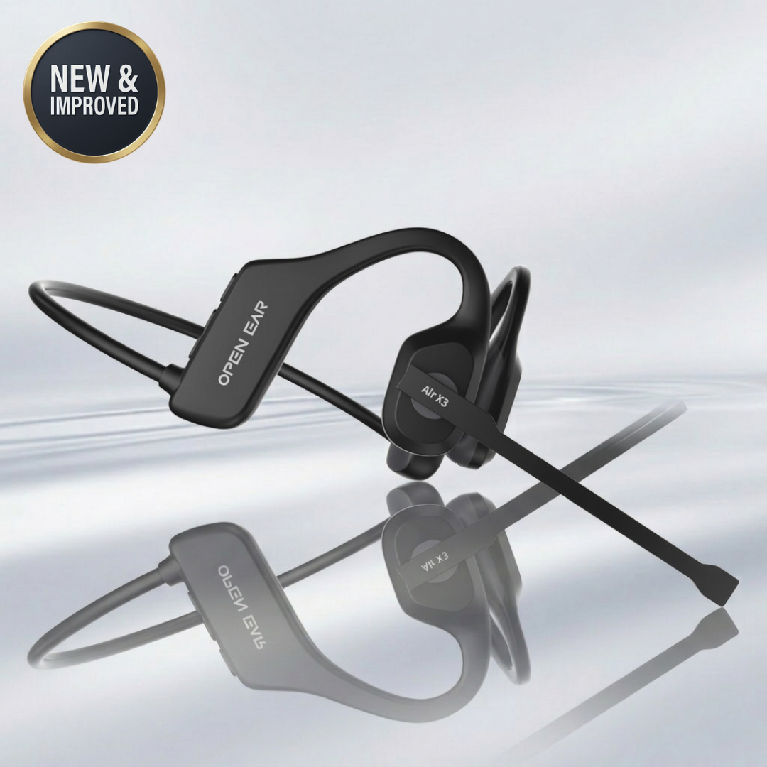 Open Ear Air X3 Bone Conduction Headset with Mic – Ossez